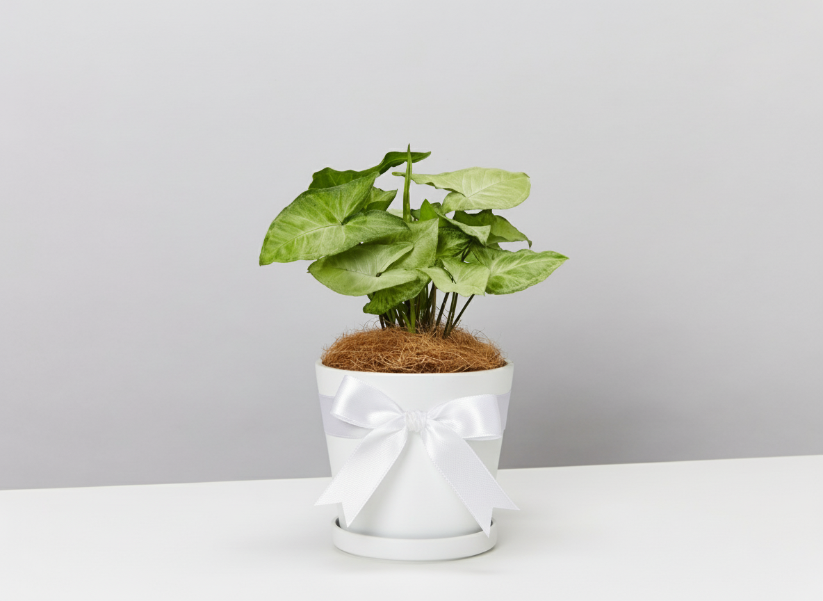 Eco Friendly Pot with Syngonium Pixie – Plants in a box